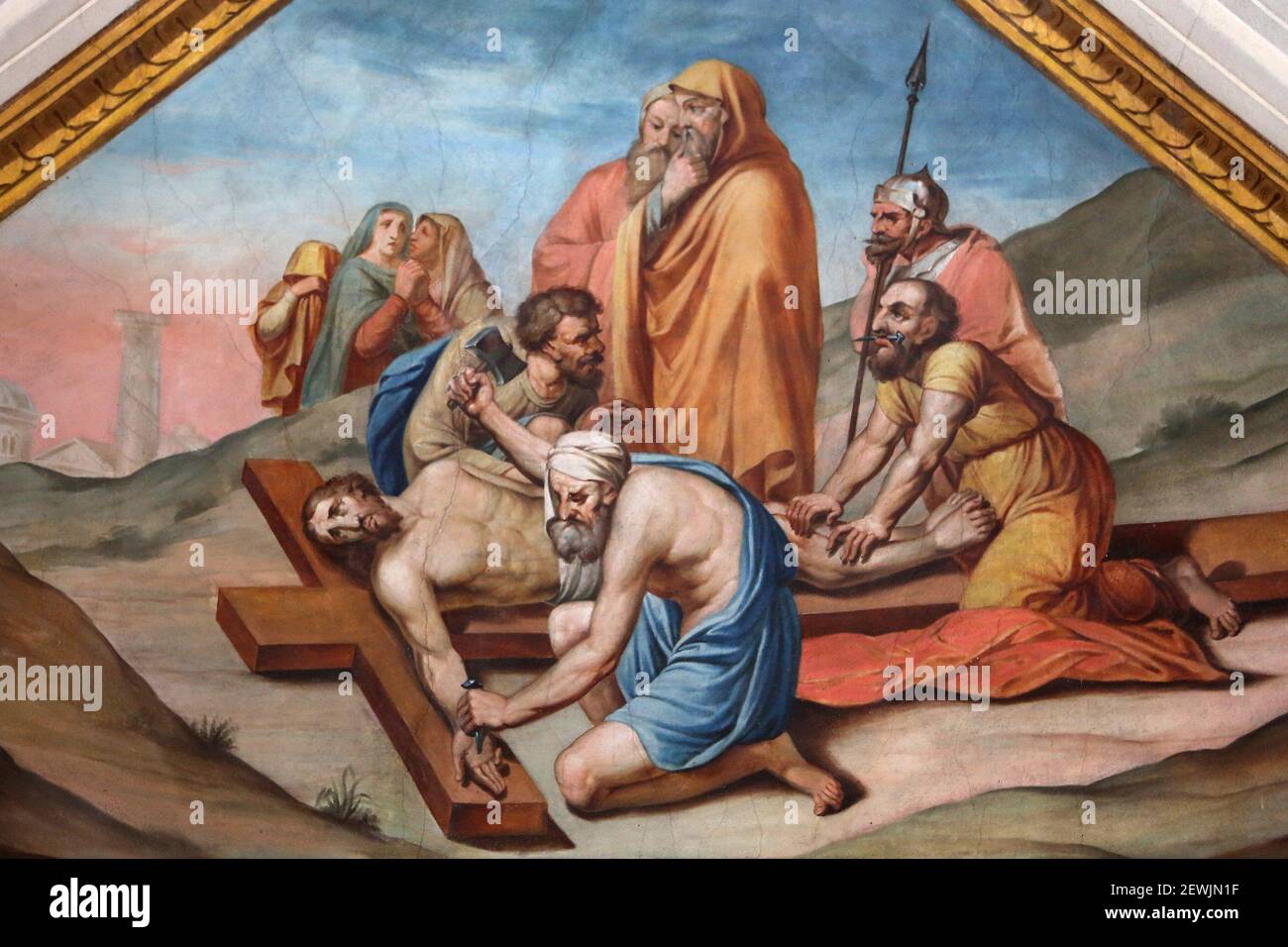 Christus Genagelt Um Zu Kreuzen Stockfotos und -bilder Kaufen - Alamy