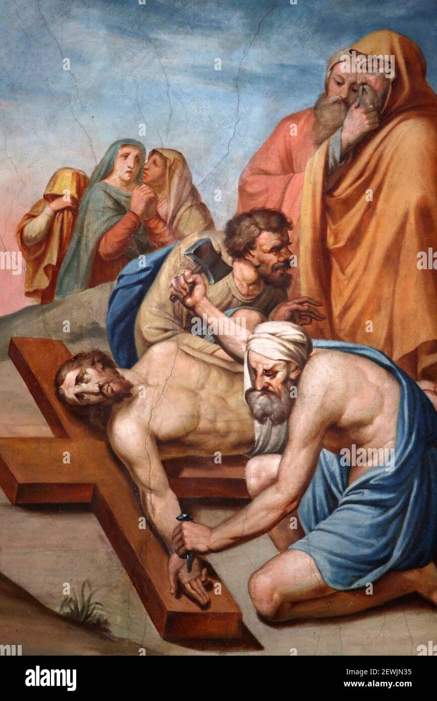 Jesus ist ans kreuz genagelt -Fotos und -Bildmaterial in hoher Auflösung – Alamy