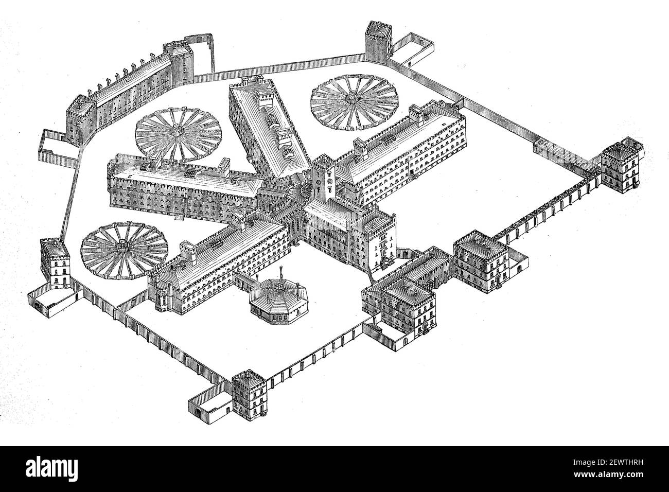 Die Strafanstalt, Gefängnis, in Moabit, Deutschland, 1880 / die ...