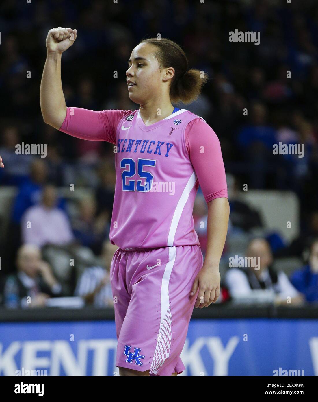 Kentuckys Makayla Epps (25) feiert einen Kentucky-Lauf gegen Texas A&M ...