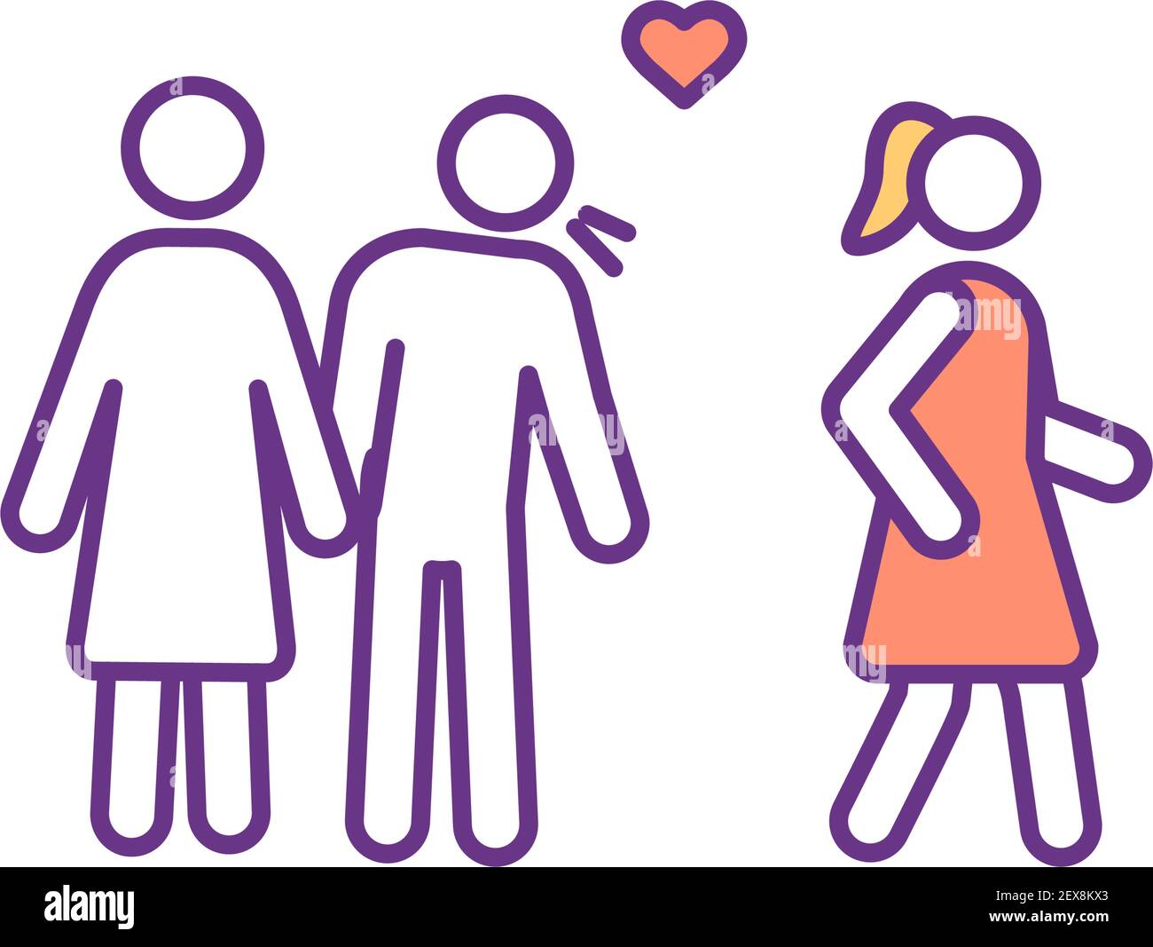 Cheating adultery Stock-Vektorgrafiken kaufen - Alamy