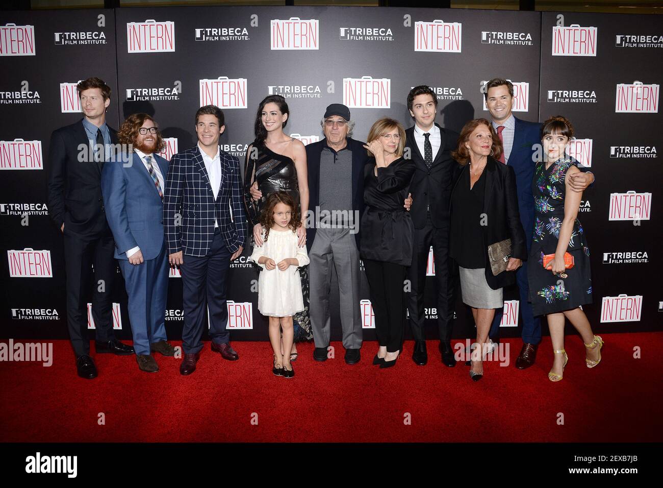 (L-R) Andrew Rannells, Zack Pearlman, Adam Devine, JoJo Kushner, Anne ...