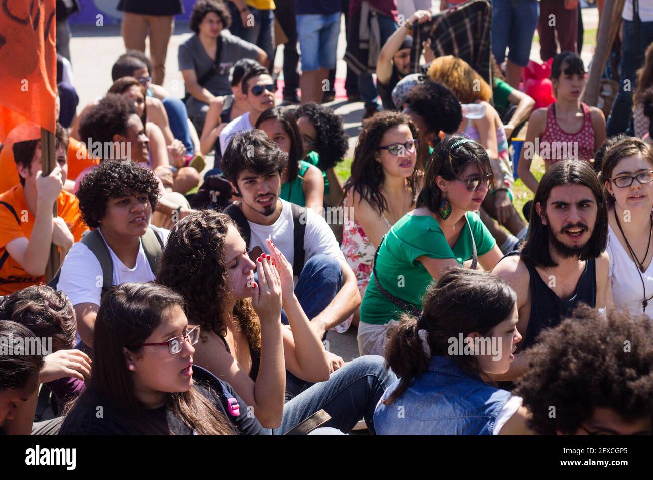 SÃƒO PAULO, SP - 10/15/2015 - Studenten protestieren gegen die ...