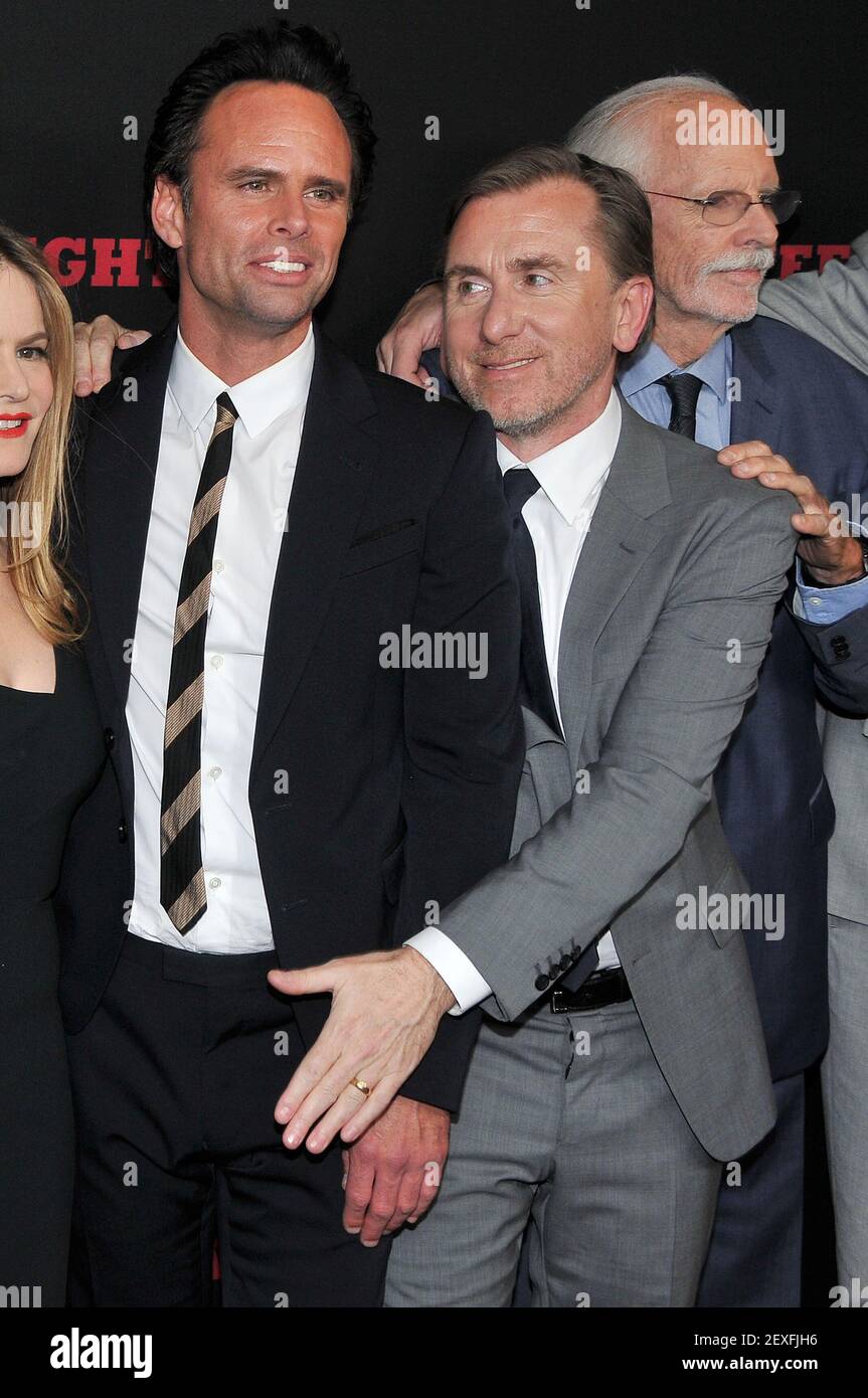 (L-R) Walton Goggins, Tim Roth und Bruce dern bei der 'The Hateful ...