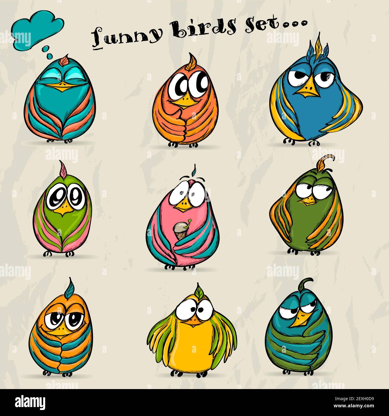 Lustige vögel cartoon -Fotos und -Bildmaterial in hoher Auflösung – Alamy
