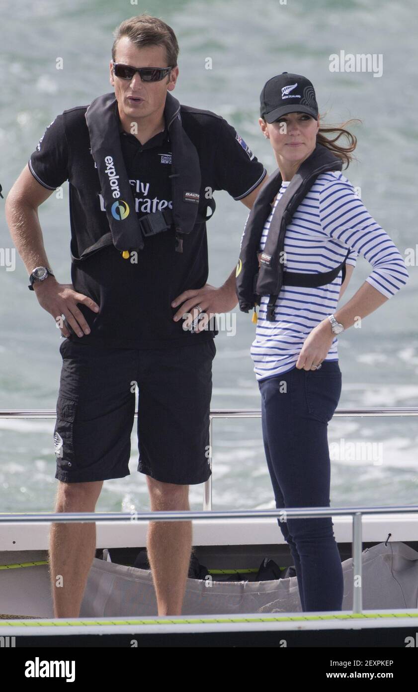 Team New Zealand Skipper Dean Barker und die Herzogin von Cambridge ...