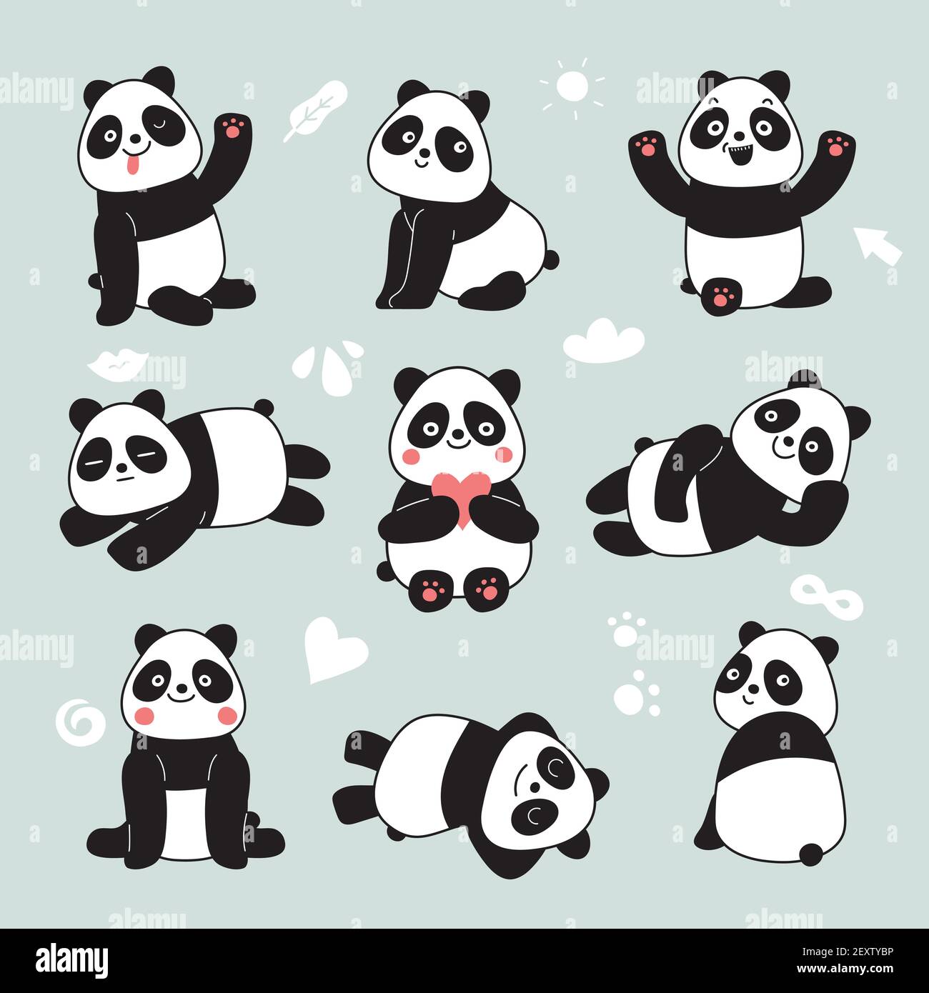 Cartoon panda Stock-Vektorgrafiken kaufen - Alamy