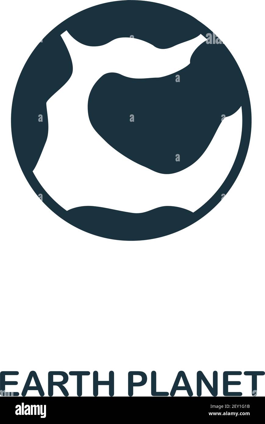 Symbol „Planet Erde“. Flaches Design mit Symbolen. UI. Abbildung des ...