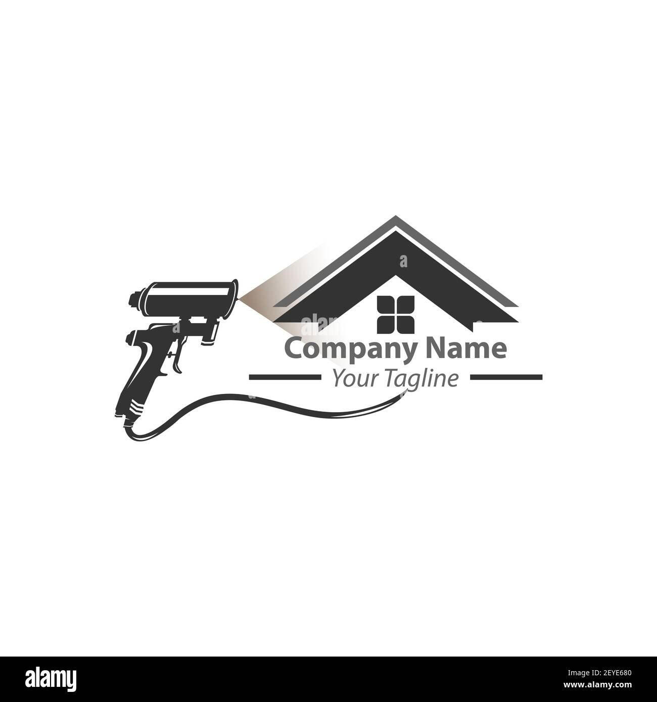 Schaumstoff Gun Isolierung Logo Design Vorlage Isoliert Vektor Stock ...