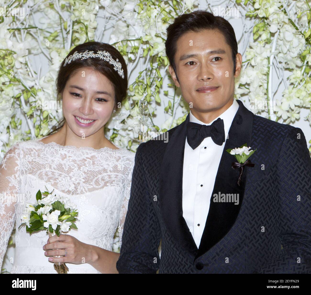 Hochzeit Von Lee Byung Hun Und Lee Min Jung Lee Min Jung Hi Res Stock