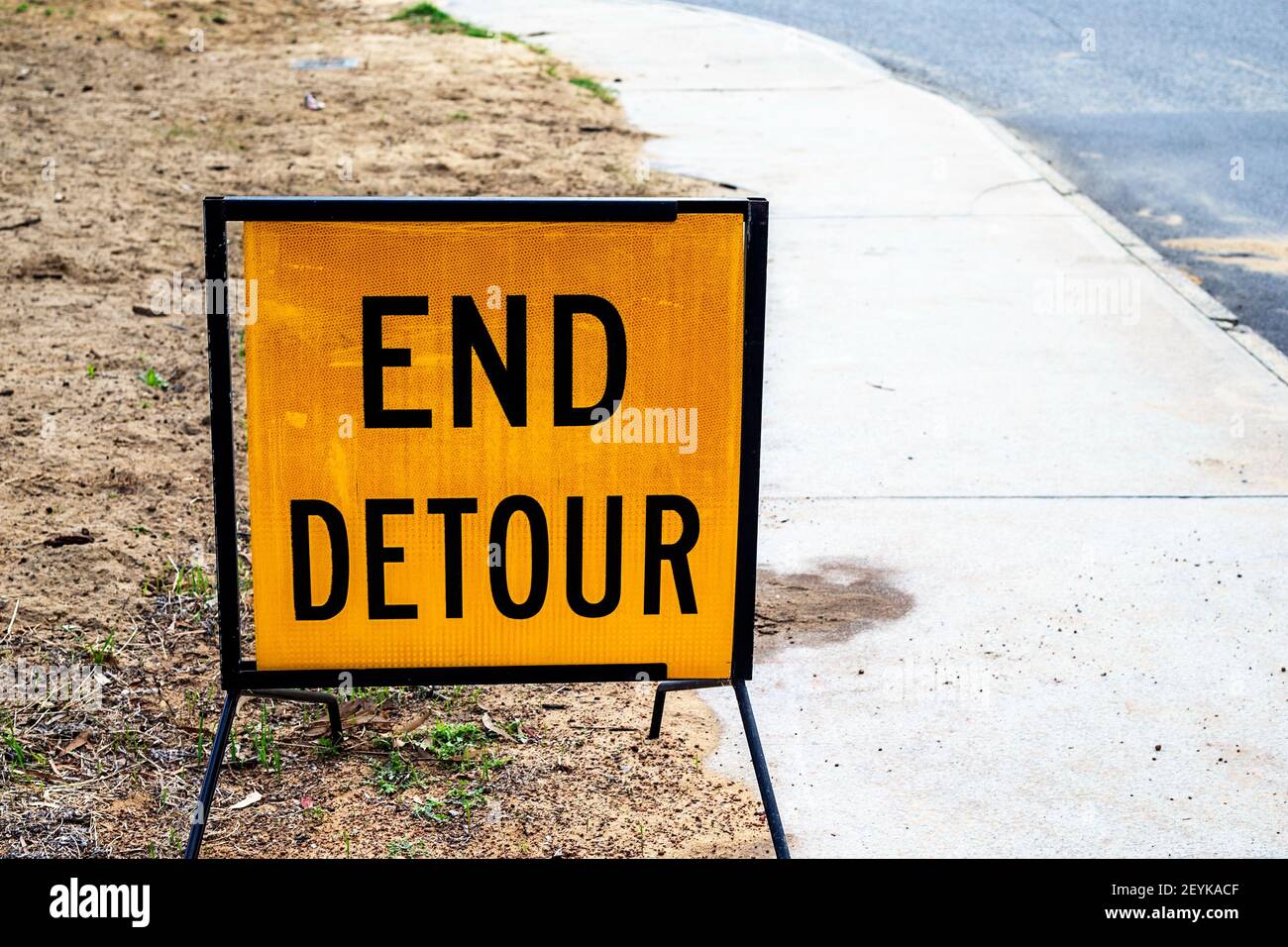Works end sign -Fotos und -Bildmaterial in hoher Auflösung – Alamy