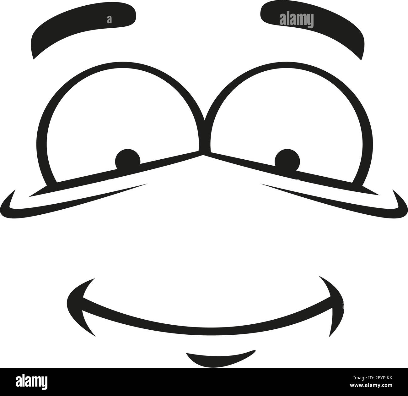 Smiley glücklich Gesichtsausdruck isoliert Art Emoticon. Vektor Smiley ...