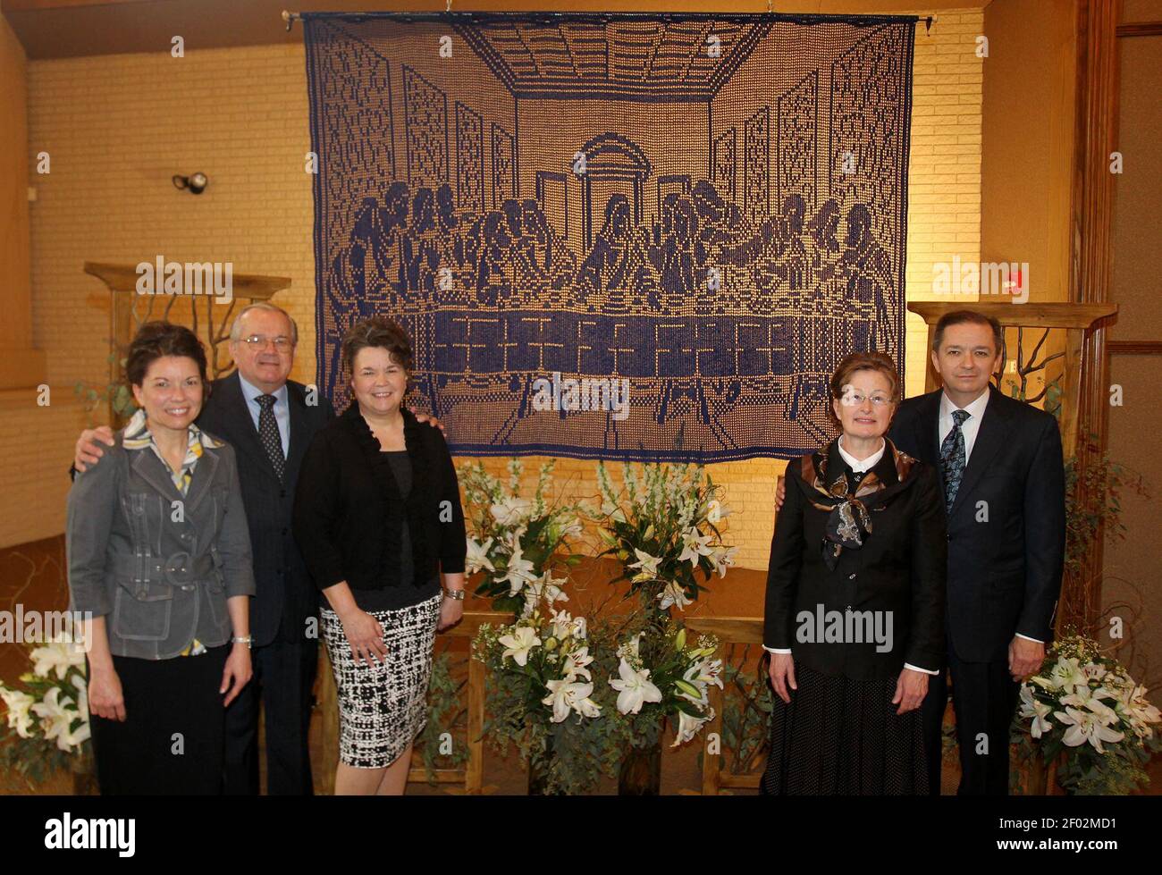 Die Familie Pamer, Elaine Robertson (links) mit ihrem Vater, dem Rev ...