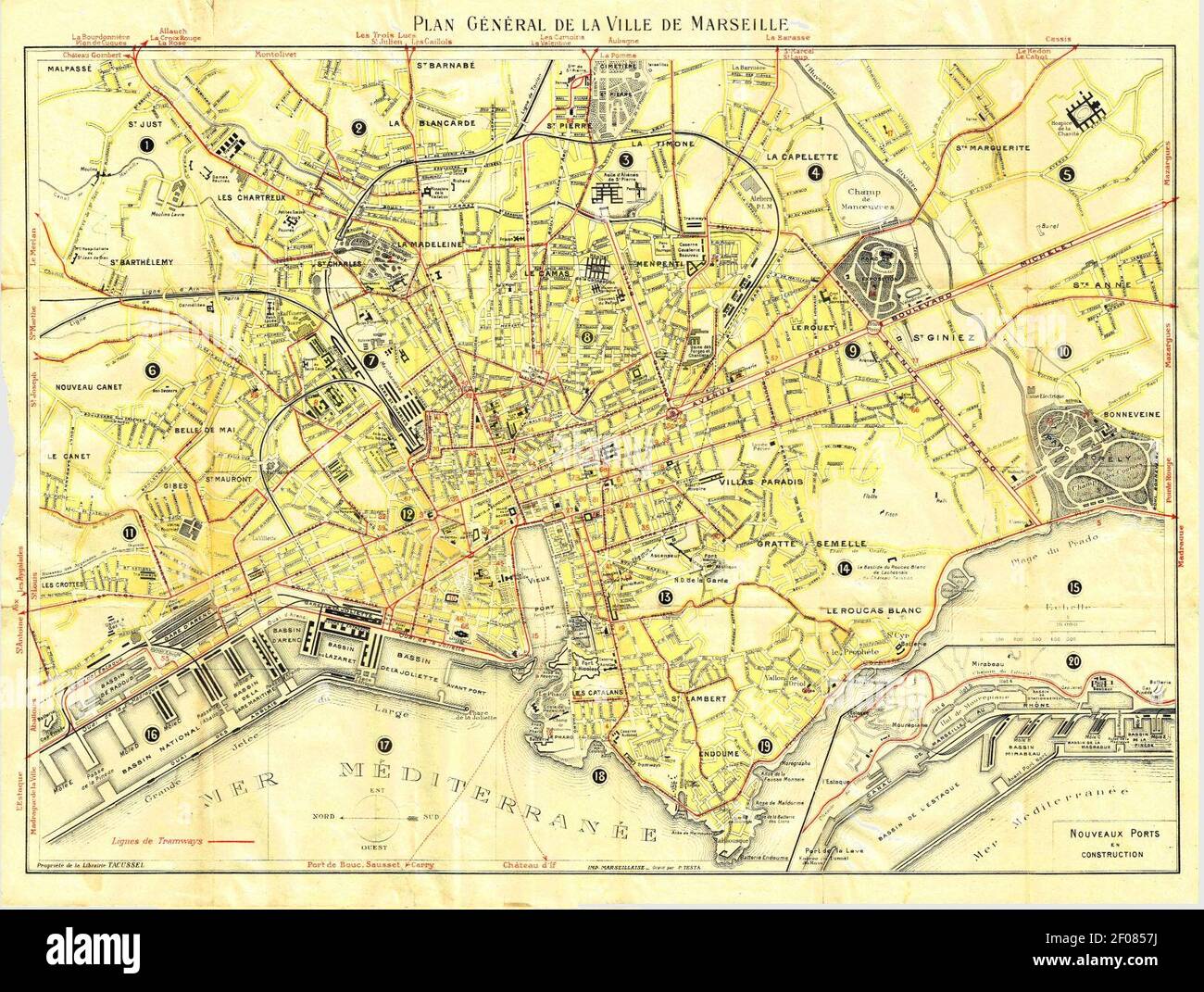 Marseille plan de la ville -Fotos und -Bildmaterial in hoher Auflösung ...