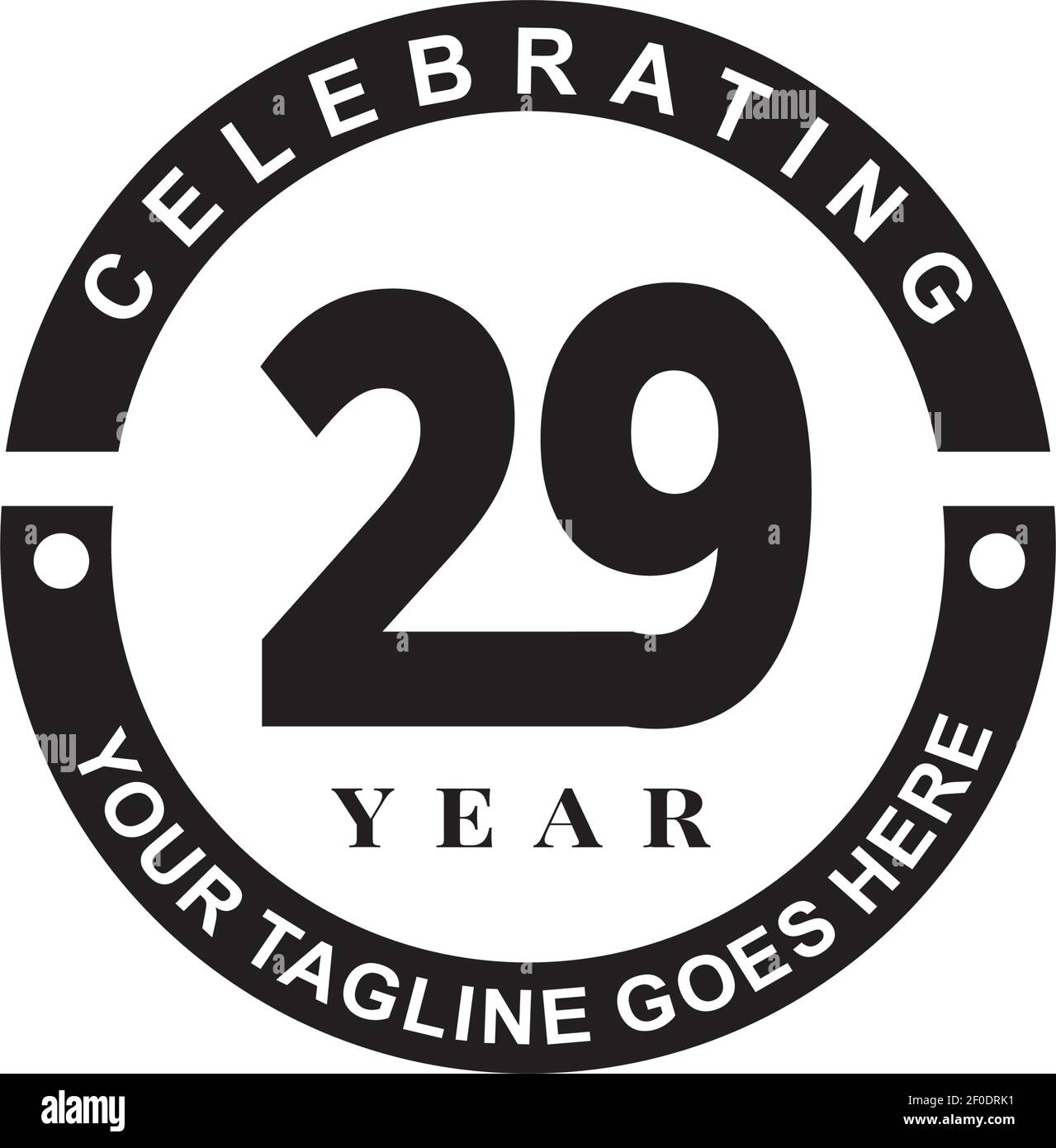 29 jahre geburtstag logo Stock-Vektorgrafiken kaufen - Alamy