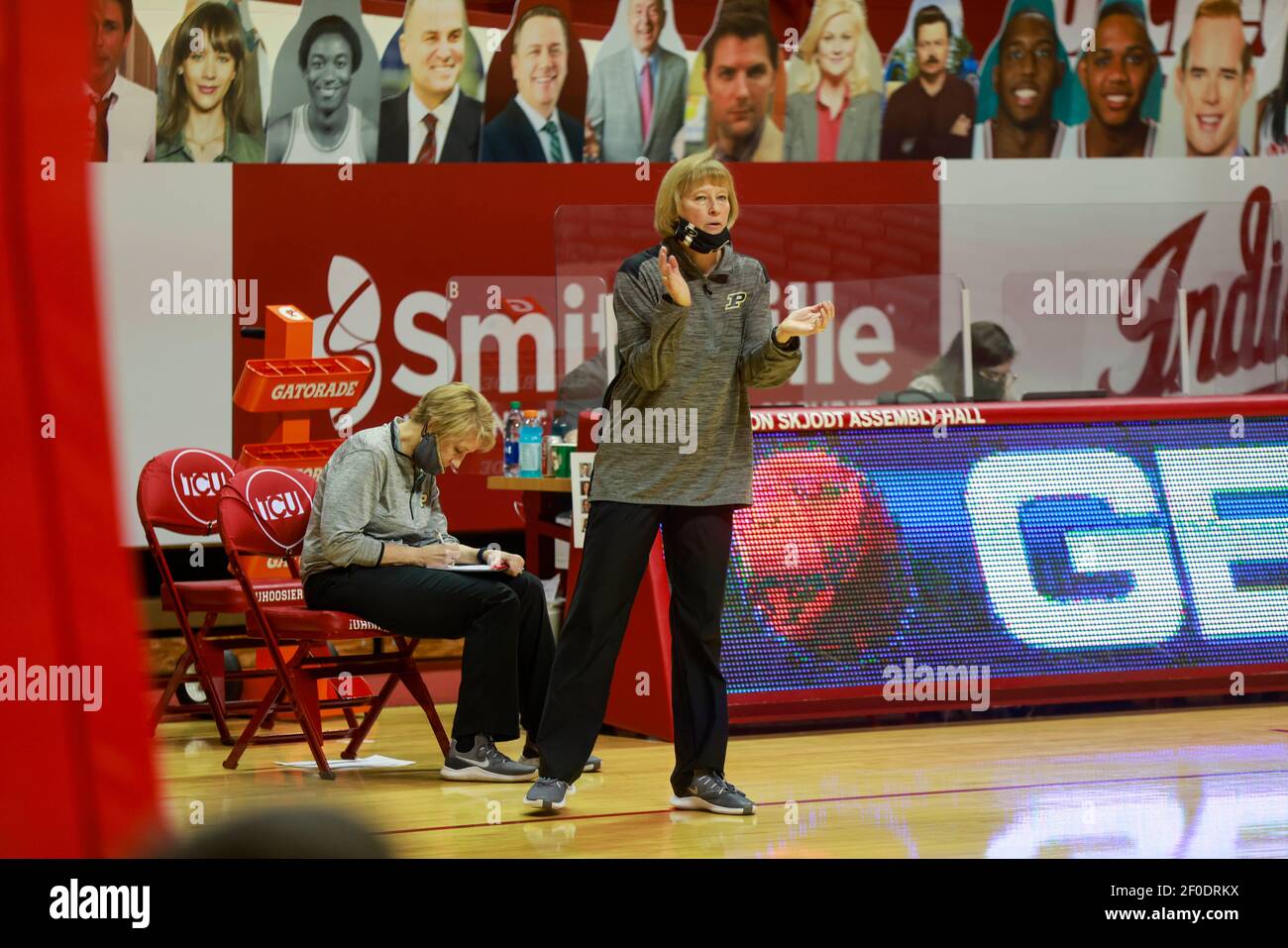 Bloomington, Usa. März 2021, 06th. Purdue Frauen Basketball-Coach ...