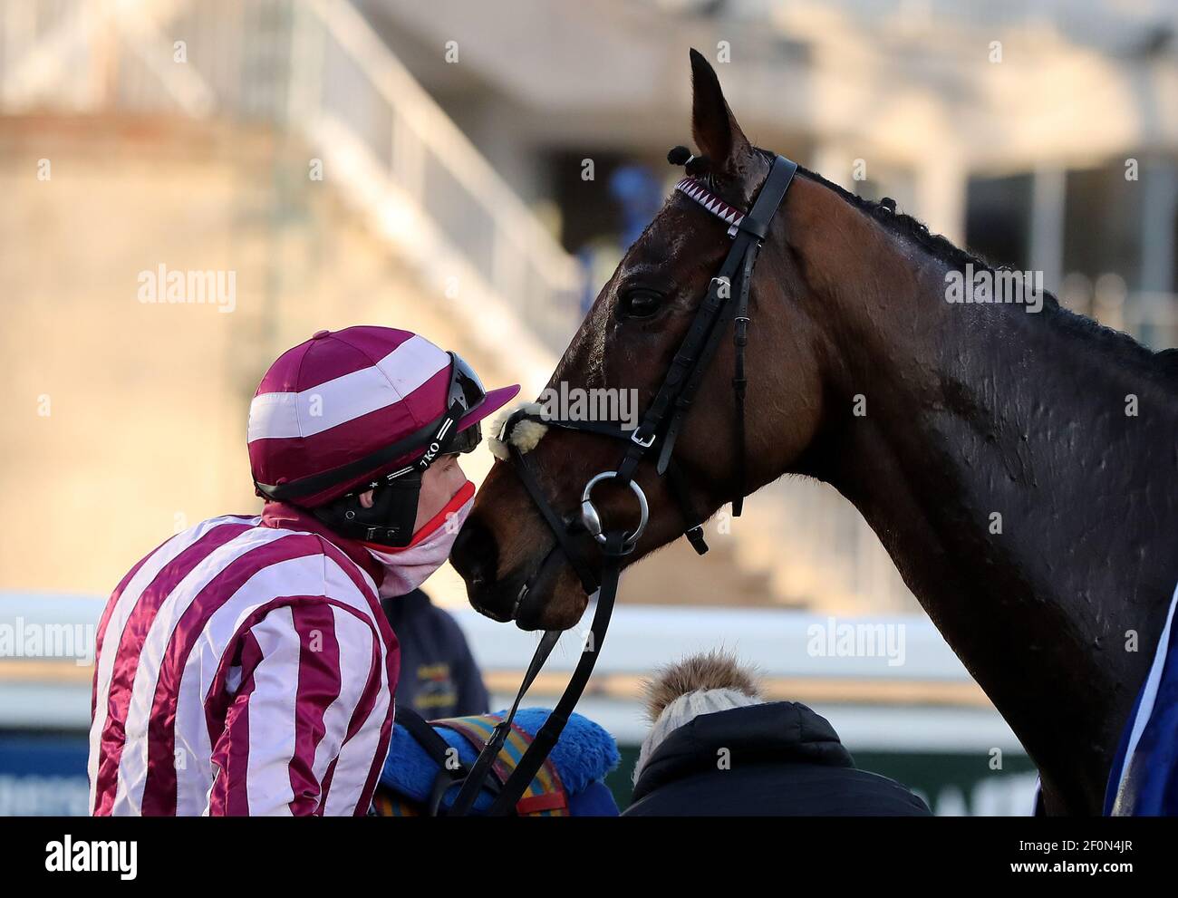 Mitchouka und Jockey Ricky Doyle im Paradering nach dem Gewinn der TRI ...