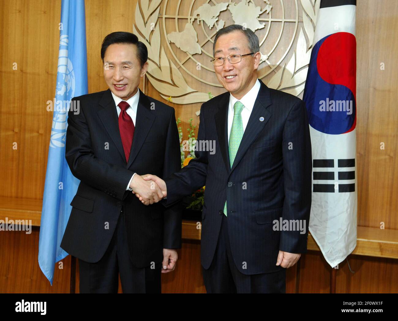 16. April 2008 - New York , NY - Lee Myung-Bak, Präsident der Republik ...