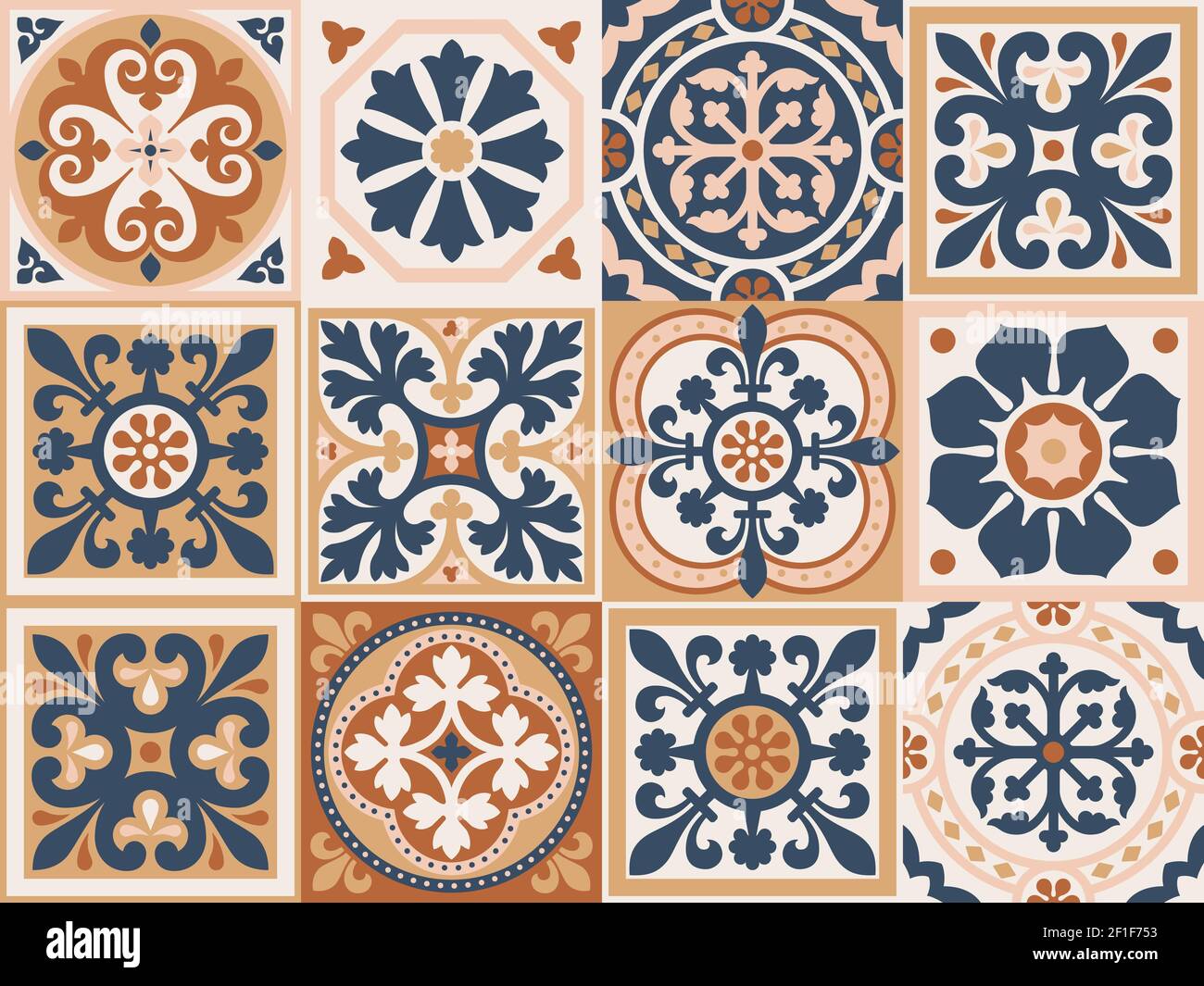 Azulejo mosaikfliesen Stock-Vektorgrafiken kaufen - Alamy