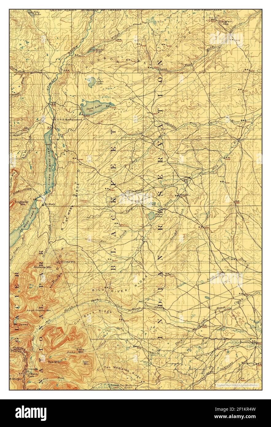 Karte von browning montana -Fotos und -Bildmaterial in hoher Auflösung ...