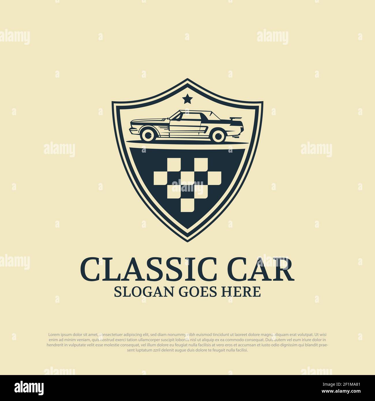 Racing Oldtimer-Logo Design Abzeichen, Service Oldtimer-Logo-Design mit ...