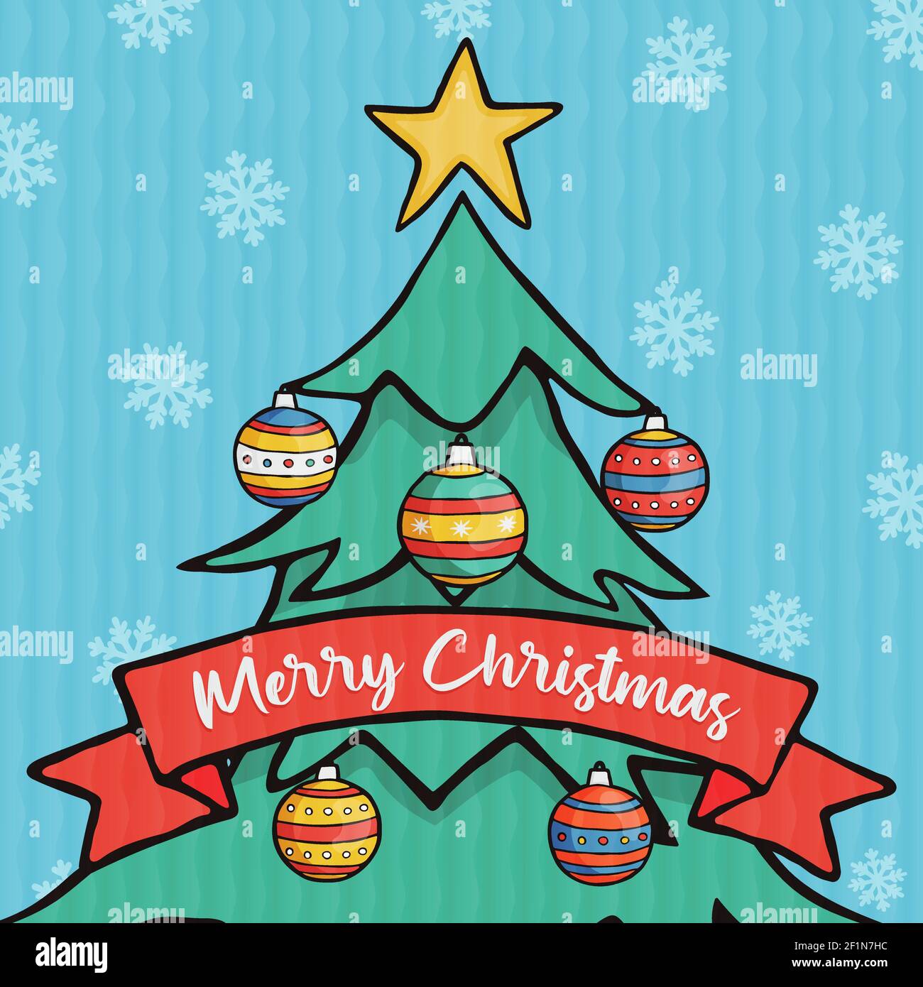 Frohe Weihnachten Grußkarte Illustration von Kiefer Cartoon ...