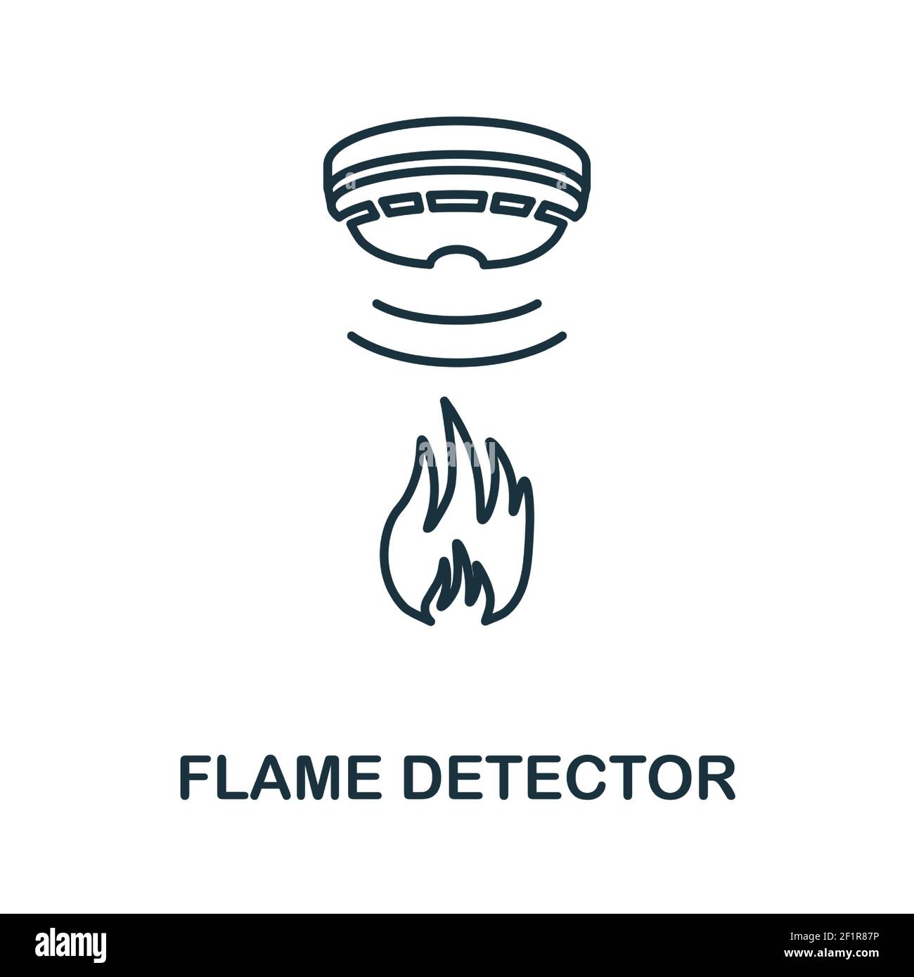 Flammenmelder Symbol. Einfaches Element von Sensoren icons Collection ...