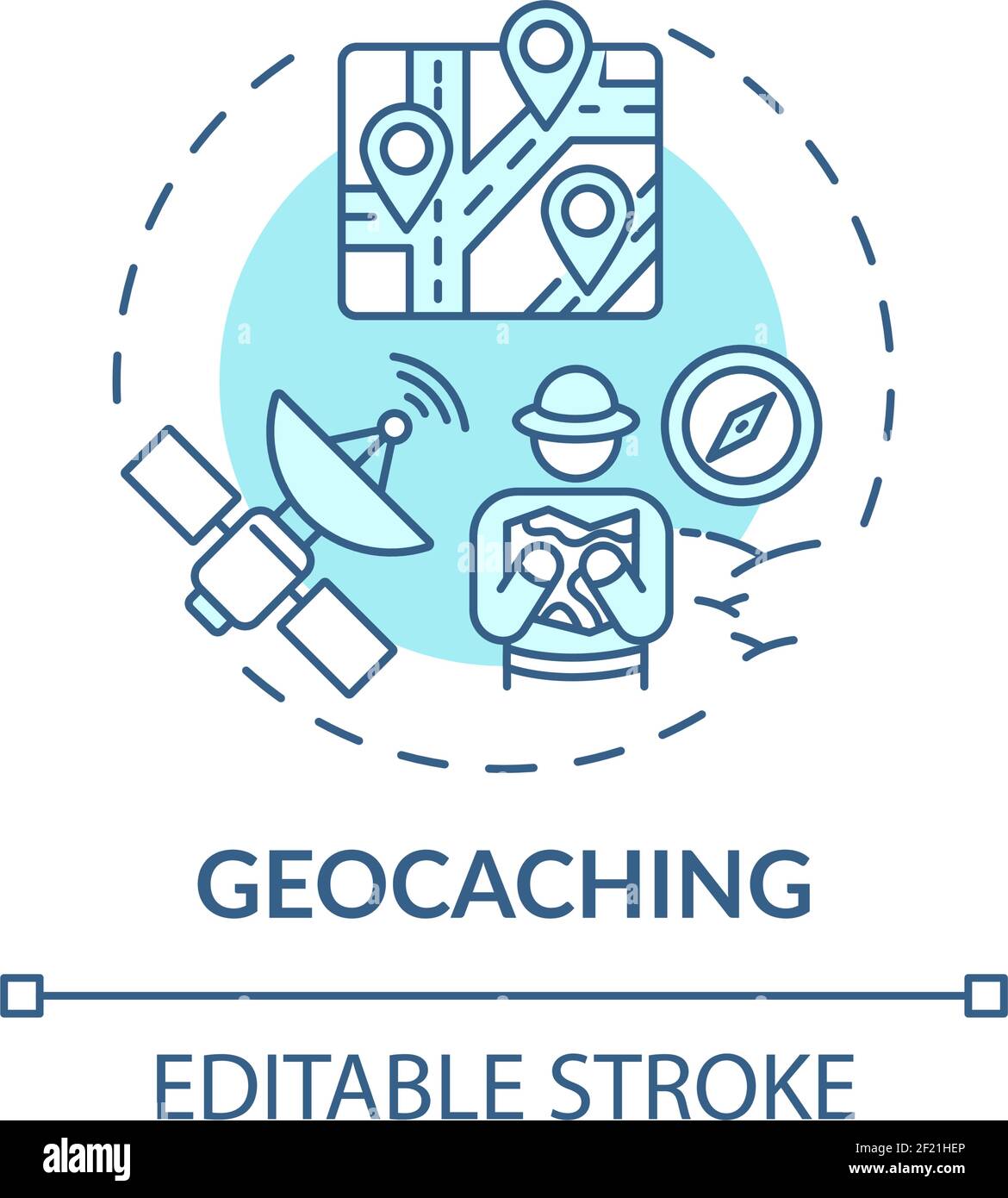 Geocaching map Stock-Vektorgrafiken kaufen - Alamy