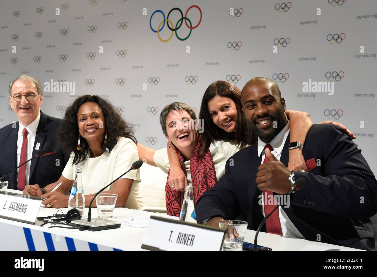 Denis Masseglia, Laura Flessel, Emmanuelle Assmann, Anne Hidalgo und ...