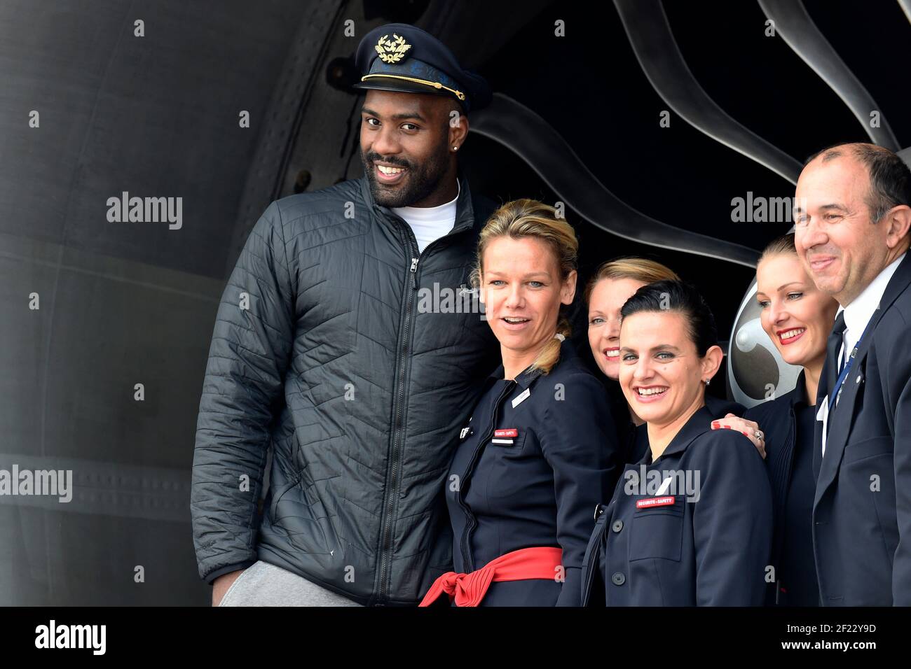 Teddy Riner bei der Rückkehr der Paris 2024 Delegation auf den ...
