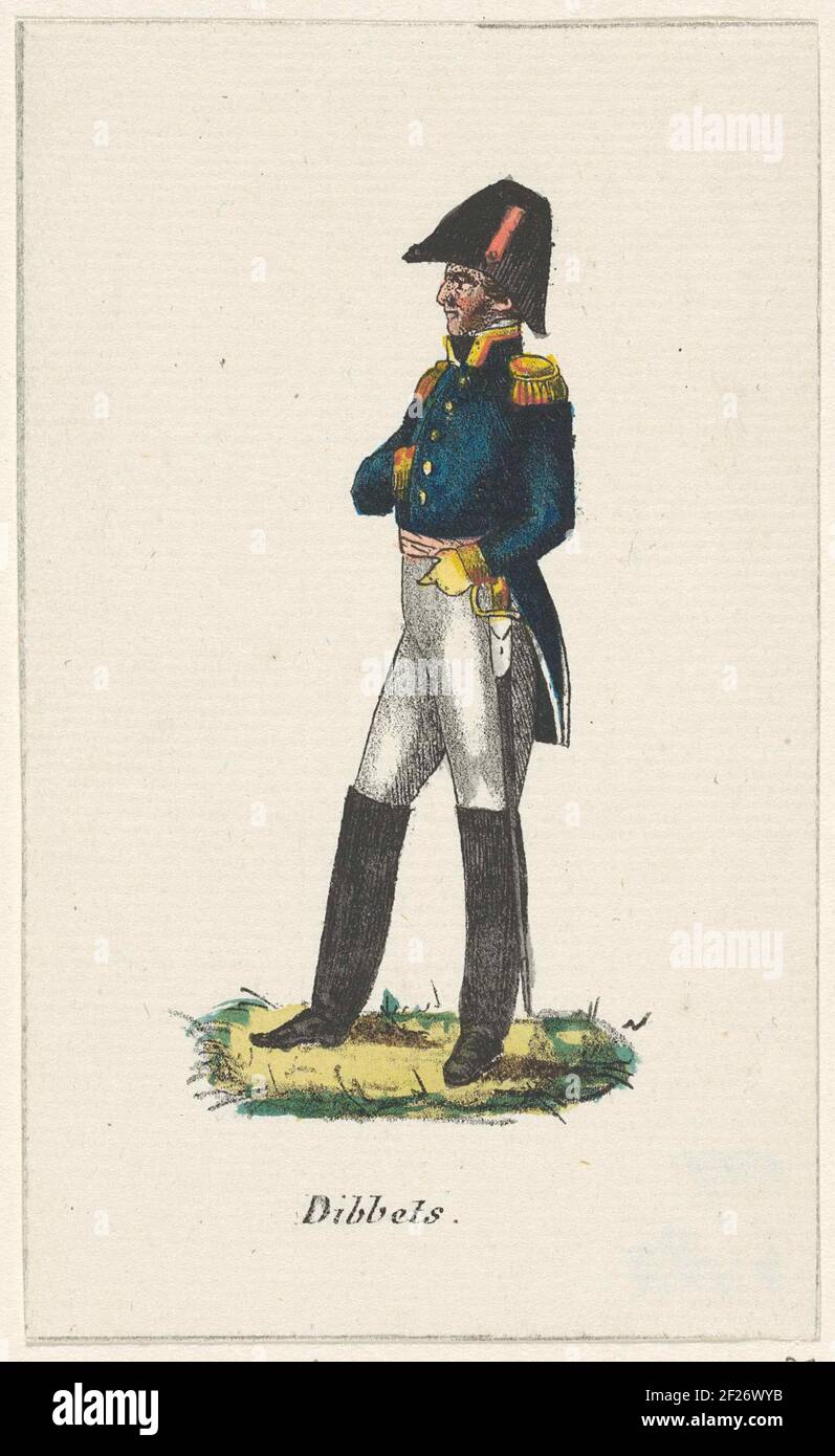 Generaal Dibbets; Dibbets; 21 Platen van Nederlandse uniformen ca. 1830 ...
