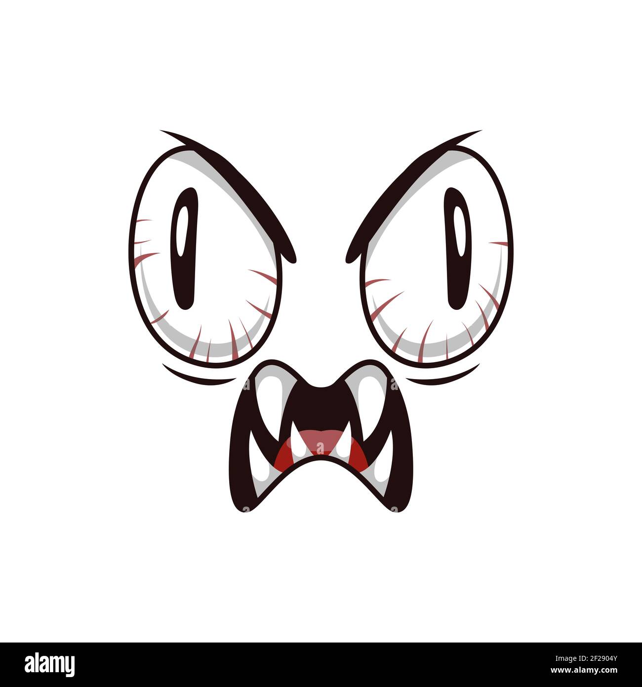 Gruseliges Monster Gesicht Clipart Monster Gesicht Cartoon Vektor