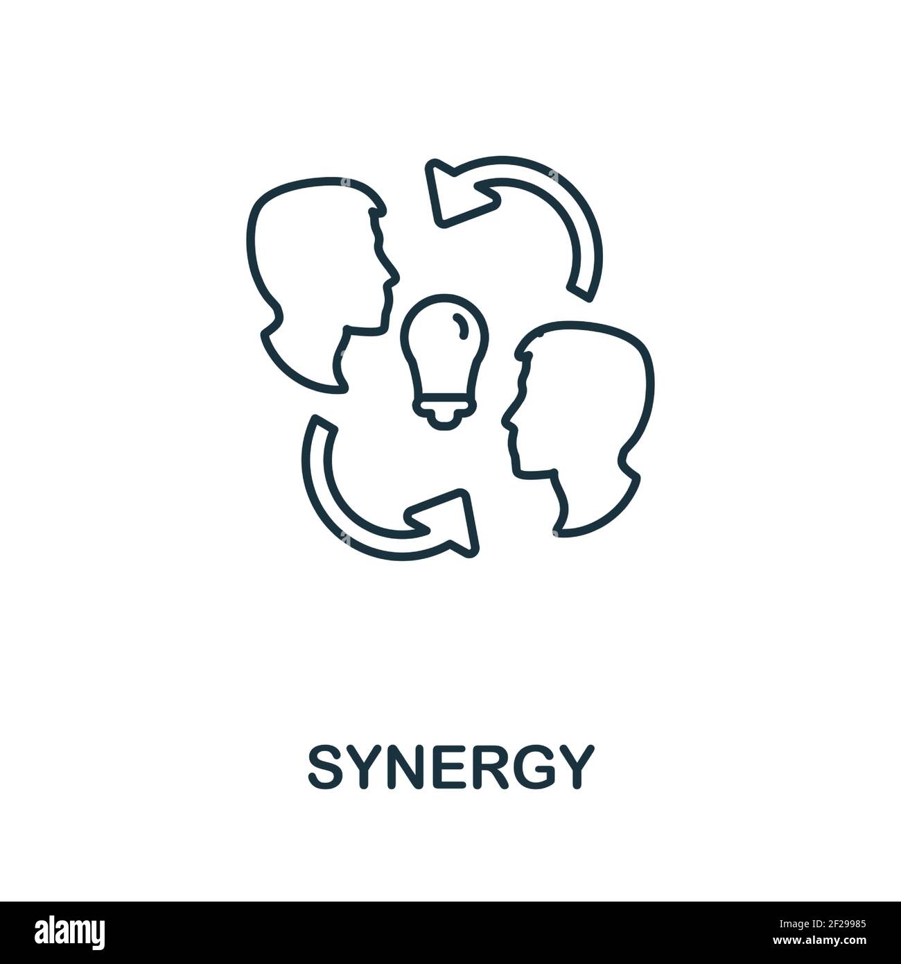 Synergie-Symbol. Einfaches Element aus Team Building Sammlung. Creative ...