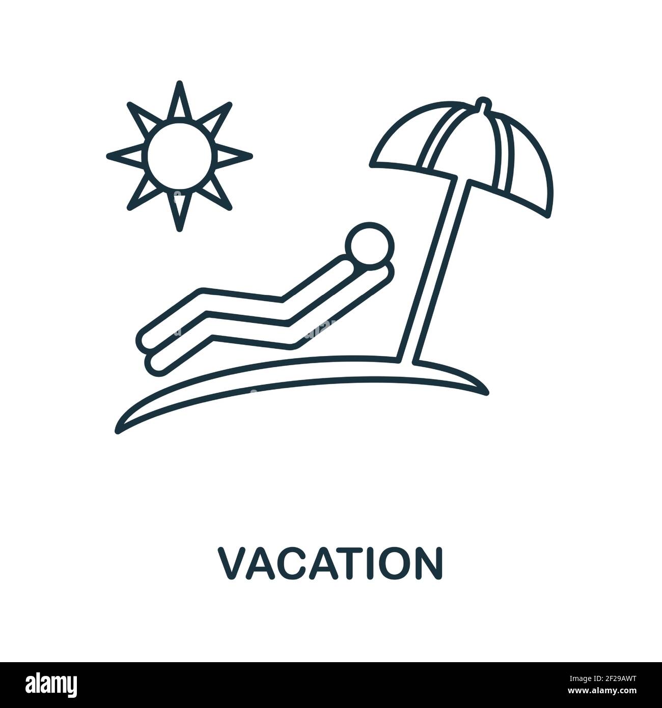 Urlaubssymbol. Einfaches Linienelement Urlaub Symbol für Vorlagen, Web ...