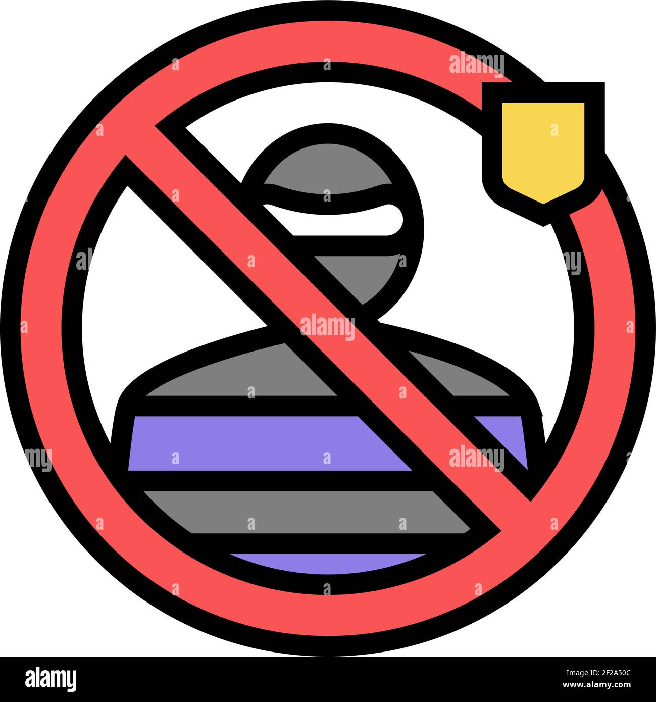 Dieb schützen Farbe Symbol Vektor Illustration flach Stock-Vektorgrafik ...