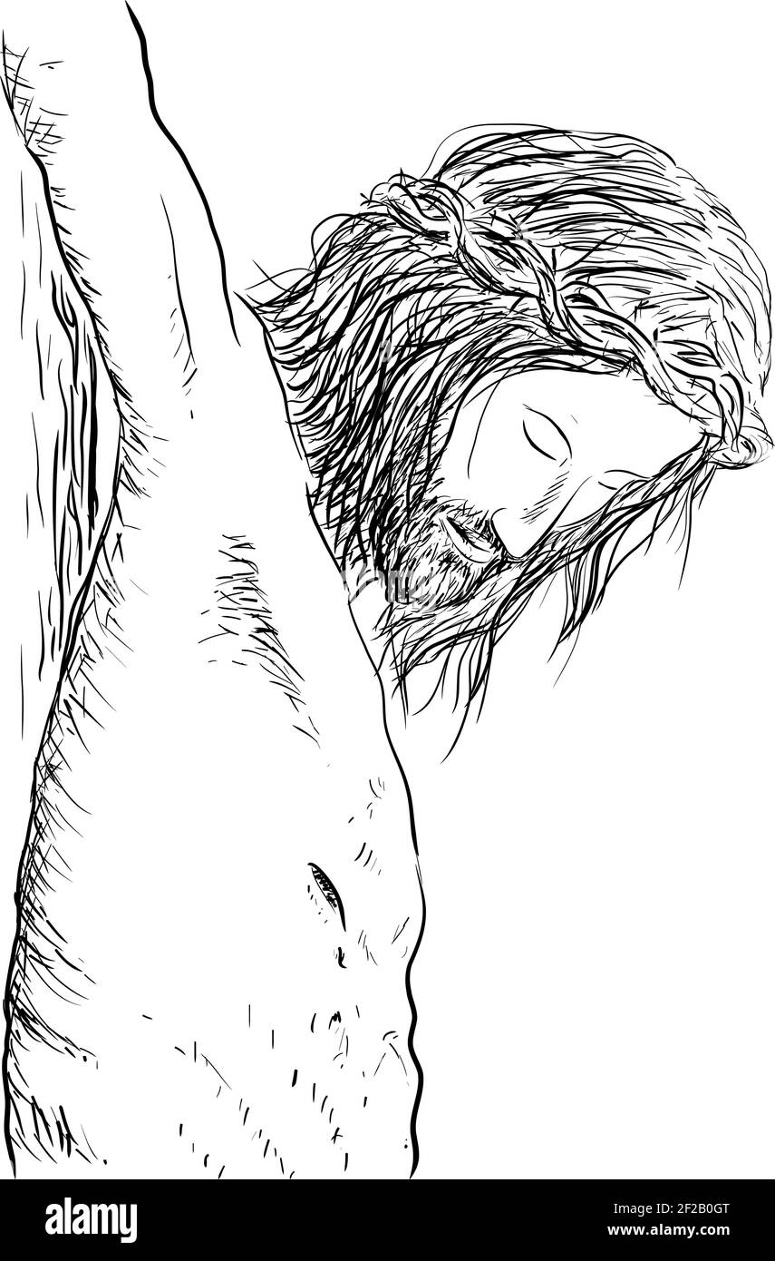 Jesus christ crucified painting Ausgeschnittene Stockfotos und -bilder - Alamy