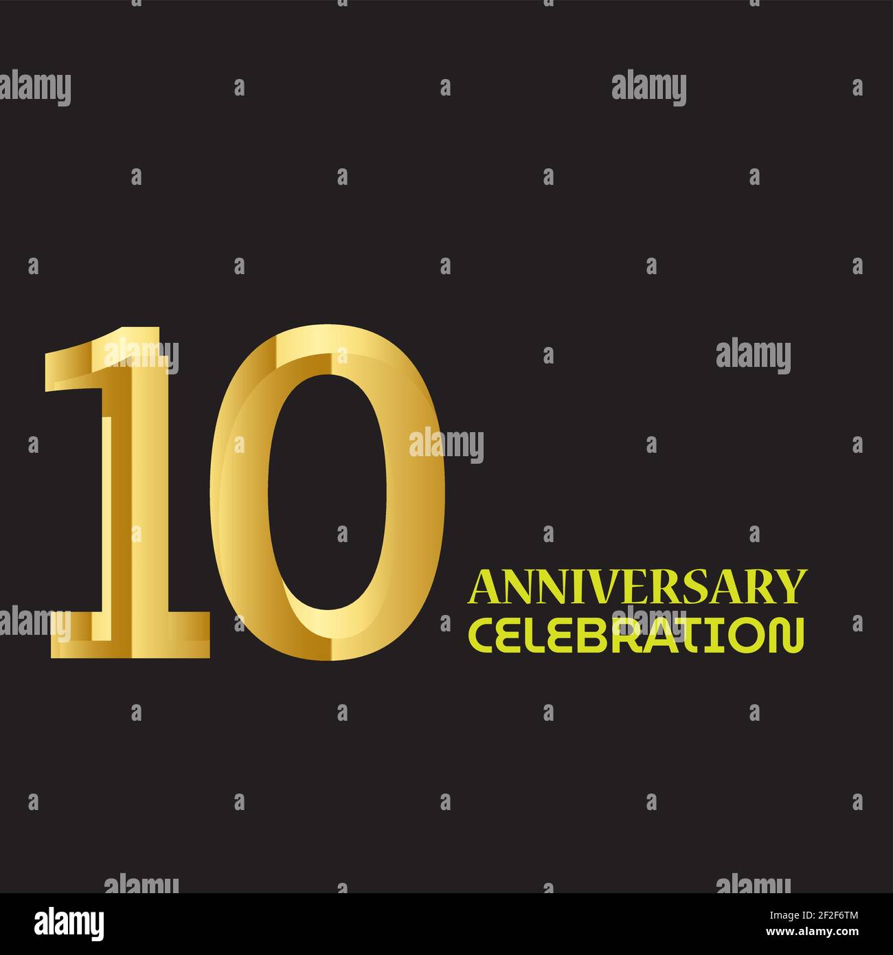 10 JAHRE JUBILÄUM FEIER VEKTOR DESIGN VORLAGE ILLUSTRATION Stock ...