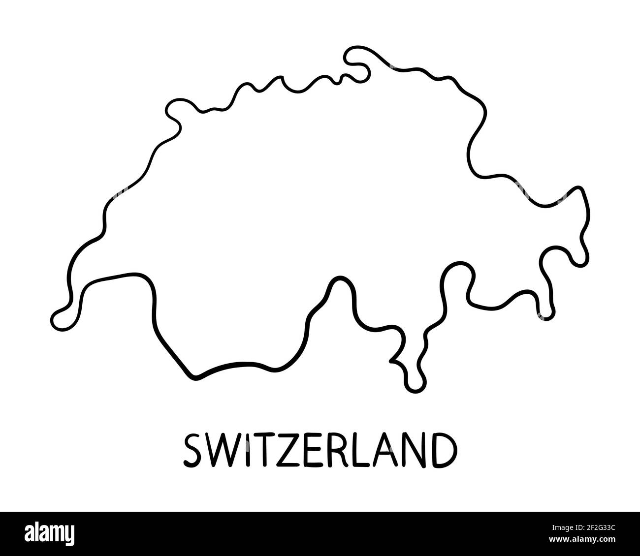 Nation illustration zeichnung von hand gezeichnet umriss geographie ...
