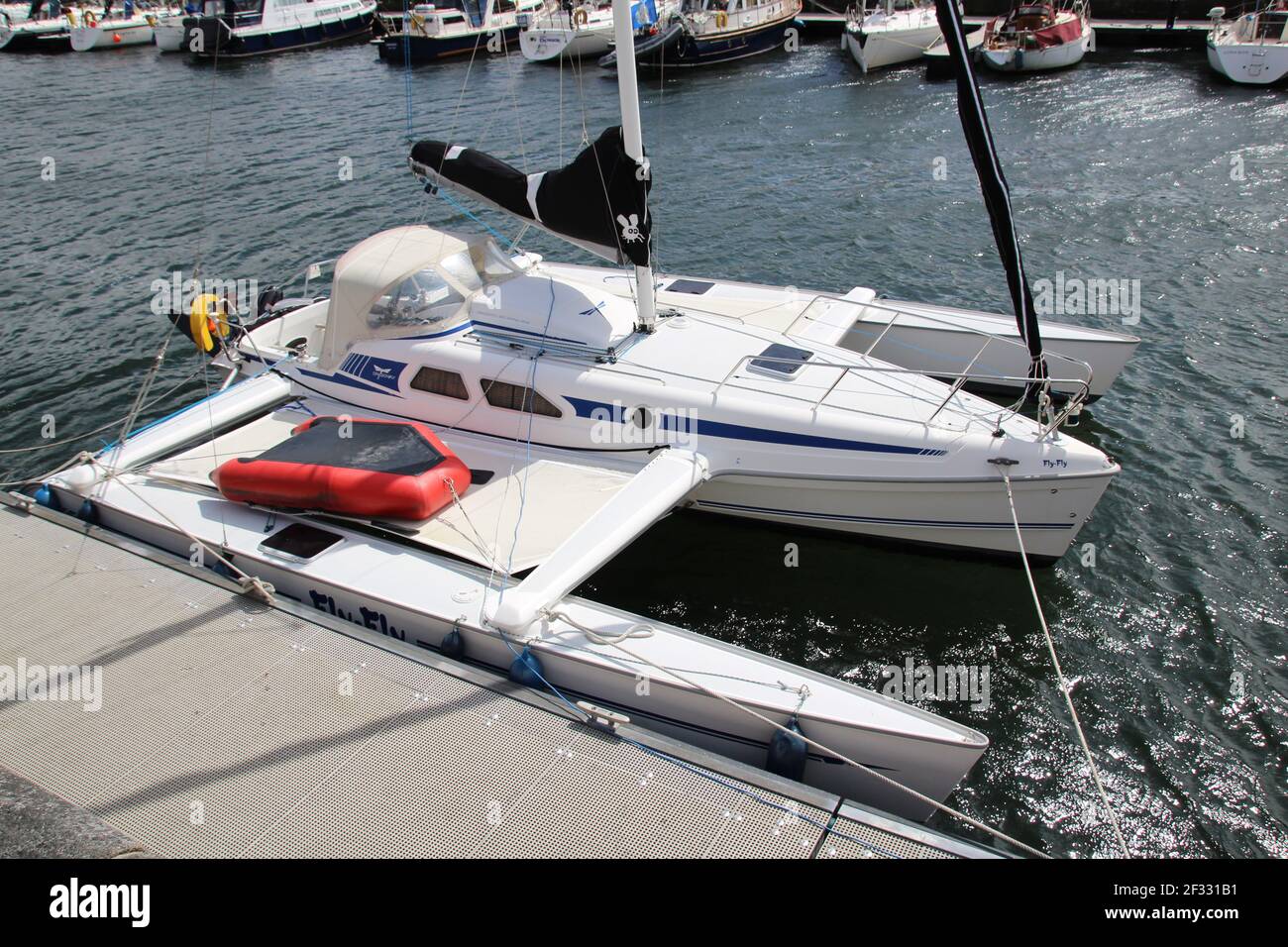Fly-Fly, ein Trimaran der Dragone, gebaut von Quorning Boats, am James ...