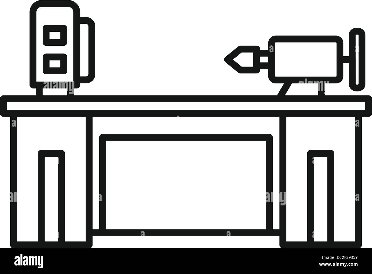 Lathe machine Symbol, outline Style Stock-Vektorgrafik - Alamy
