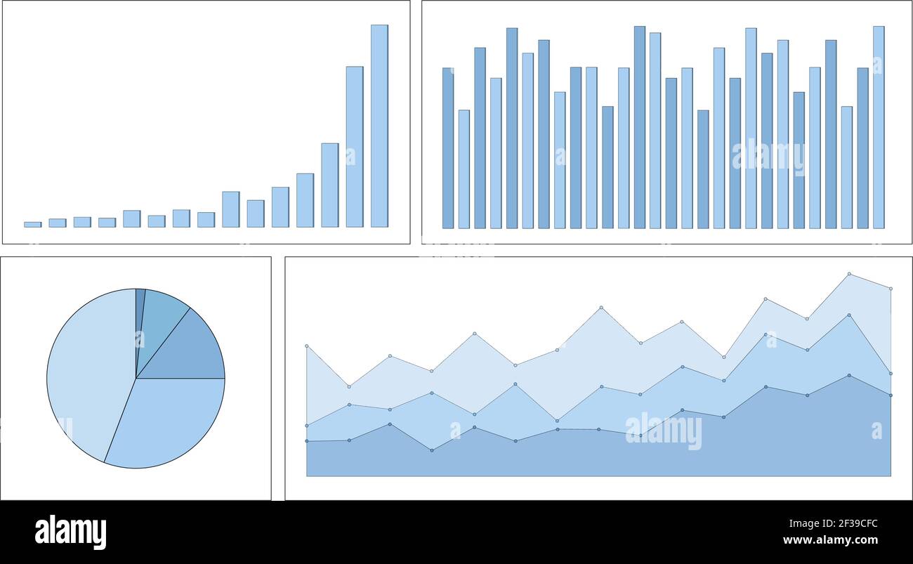 Diagramme, Diagramme, Diagramme. Vektor-Infografik-Elemente Stock ...