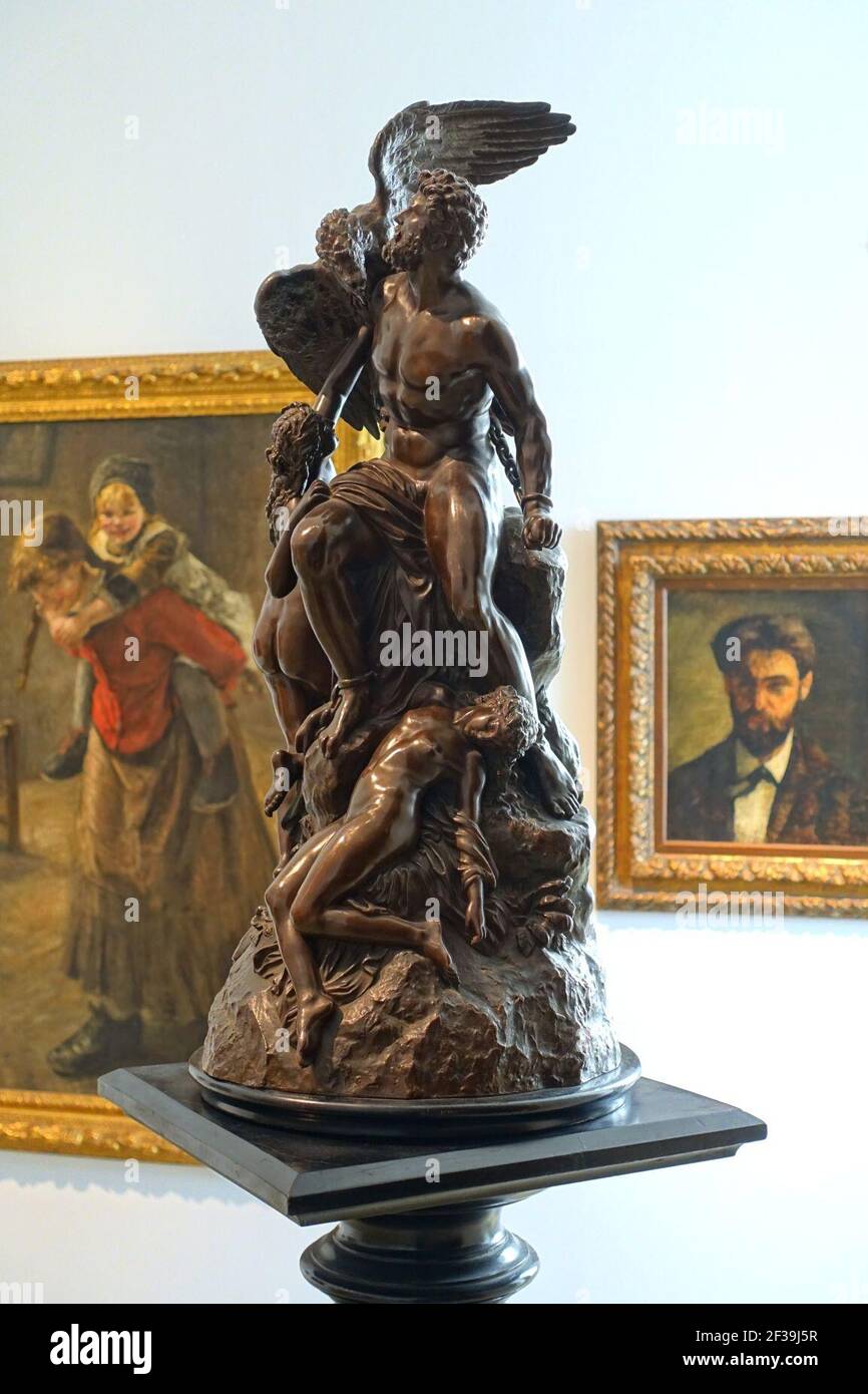 Prometheus und die Ozeaniden, Marmororiginal von Eduard Muller vor 1879 ...