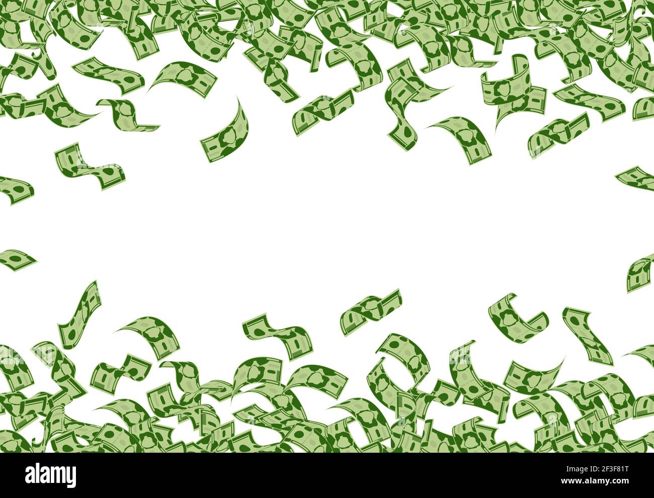 Fallendes Geldmuster. Dollar-Banknoten fliegen nahtlose Muster, Bargeld ...