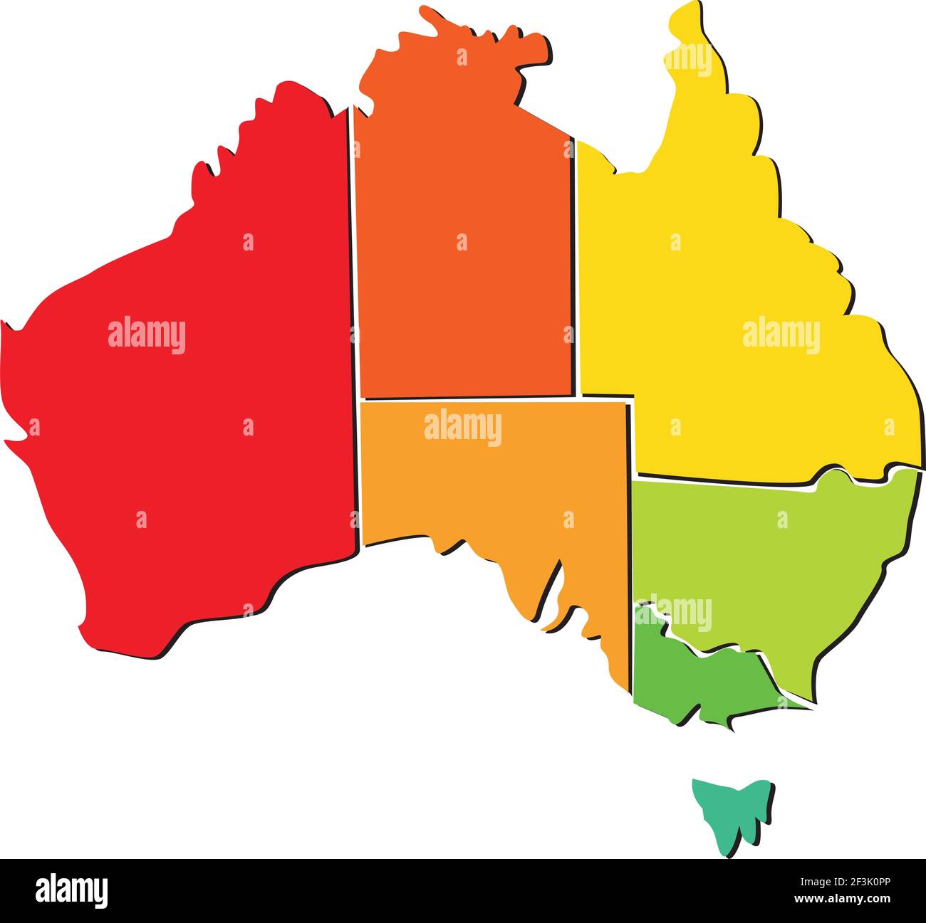 Queensland karte Stock-Vektorgrafiken kaufen - Alamy