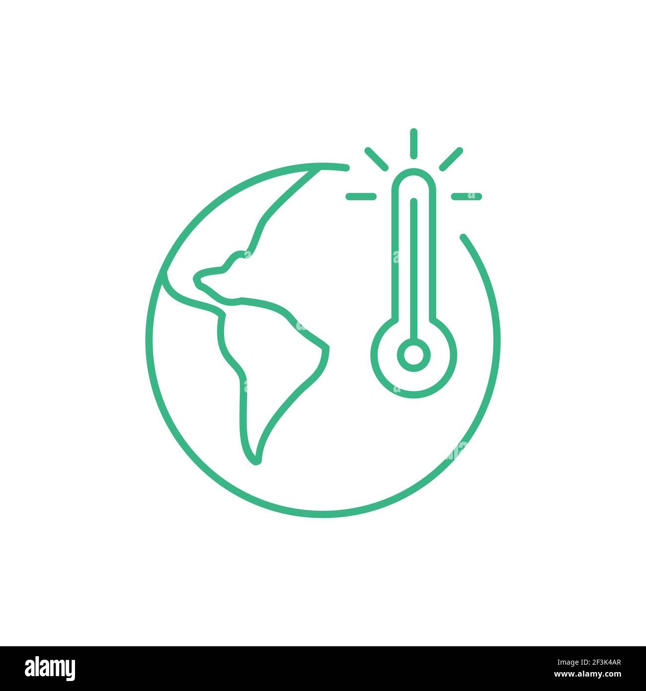Symbol für den Klimawandel. Zeichen der globalen Erwärmung ...
