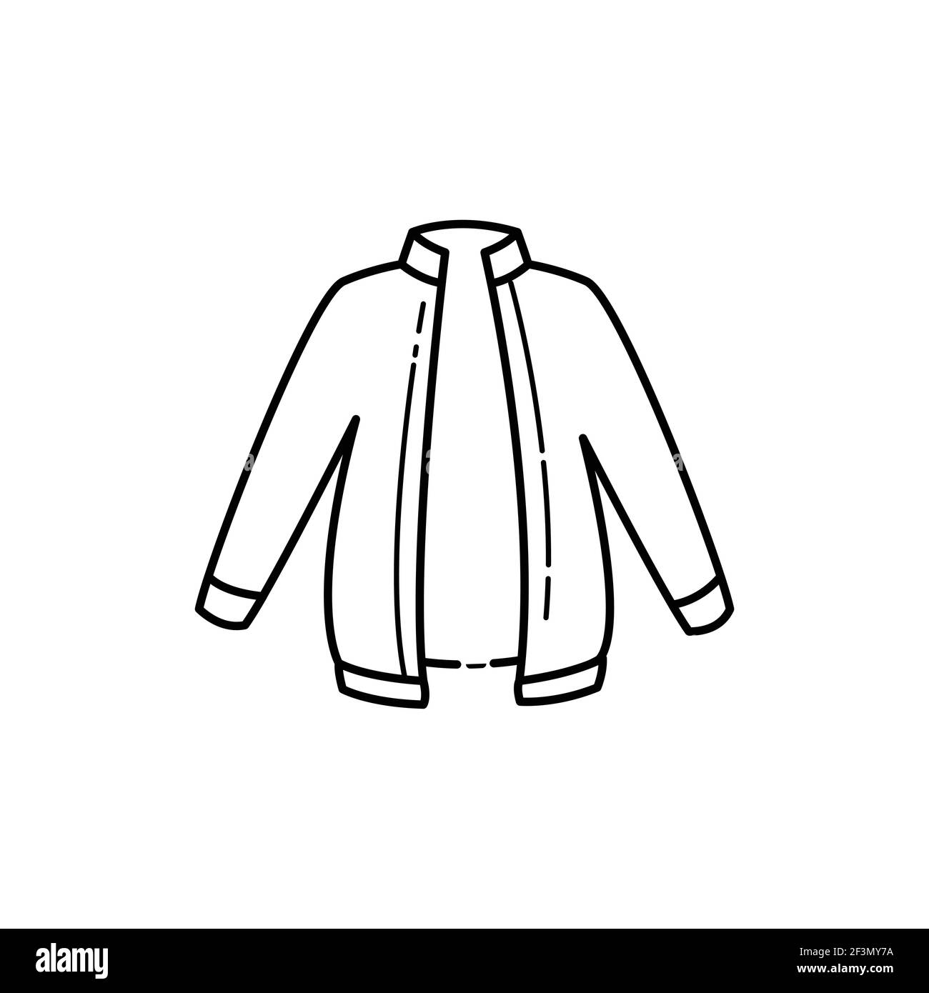 Symbol für die farbige Linie der Thermo-Jacke. Piktogramm für Webseite ...