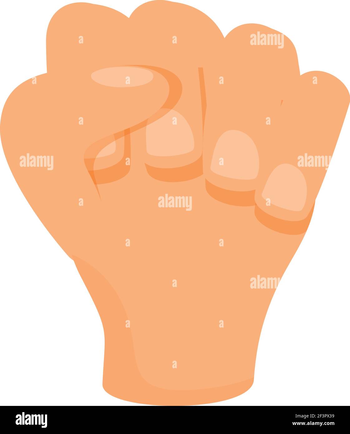 Mann Faust Hand Geste Symbol. Cartoon des Mannes Faust Hand Geste ...