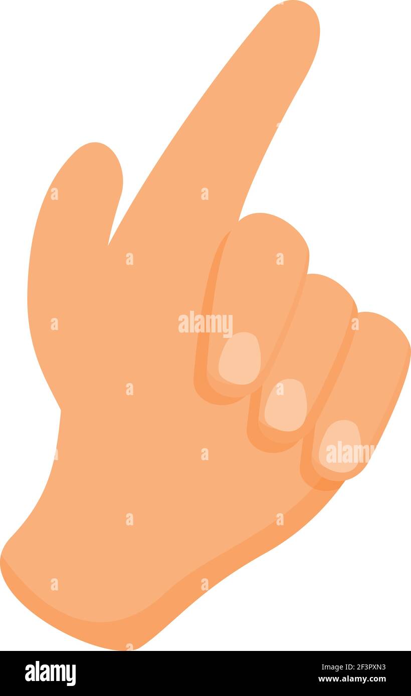 Achtung Handgestensymbol anzeigen. Cartoon der Aufmerksamkeit zeigen ...