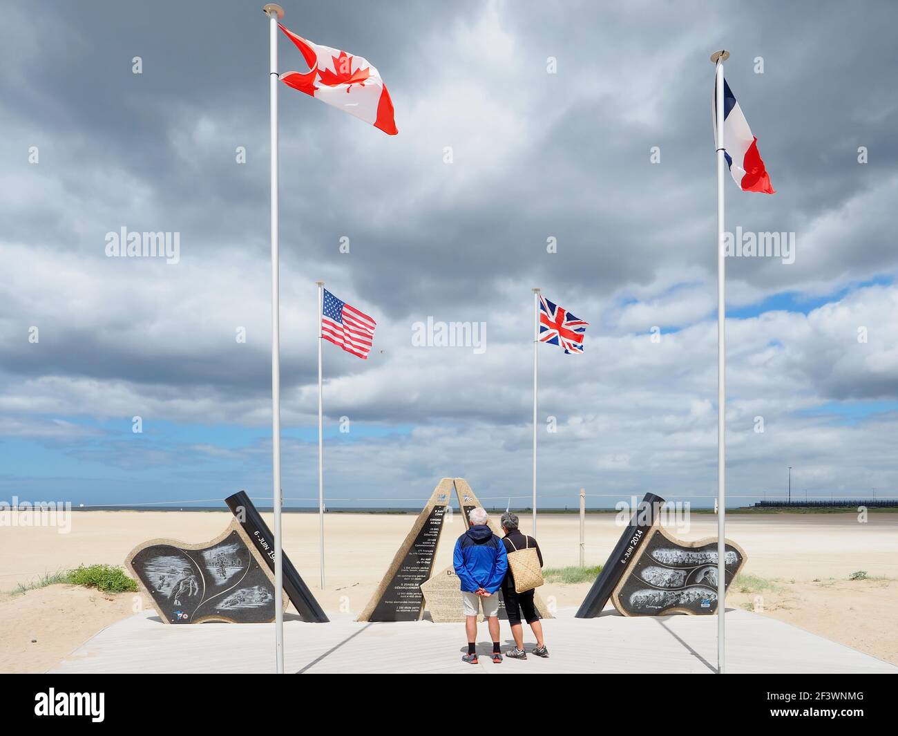Ein Denkmal für den 70th. Jahrestag der D-Day Landungen am Sword Beach ...