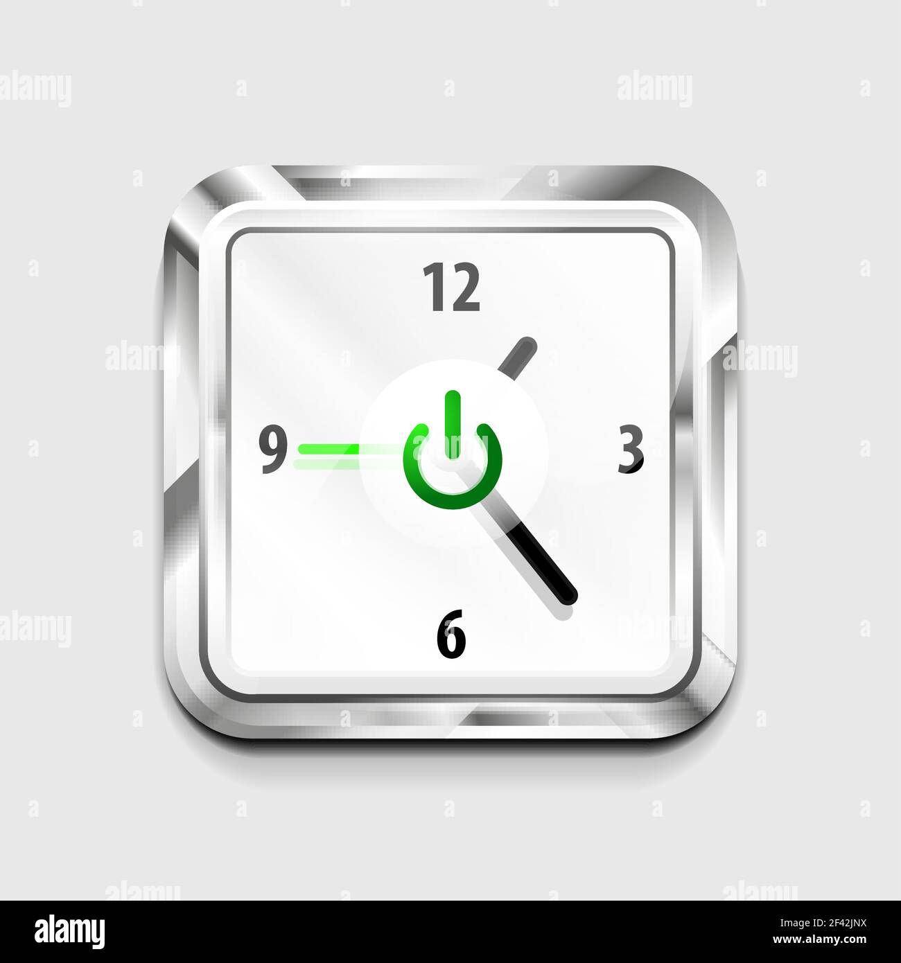 Power-Taste Technologie Logo, digitale Kunst Techno Konzept, auf aus ...